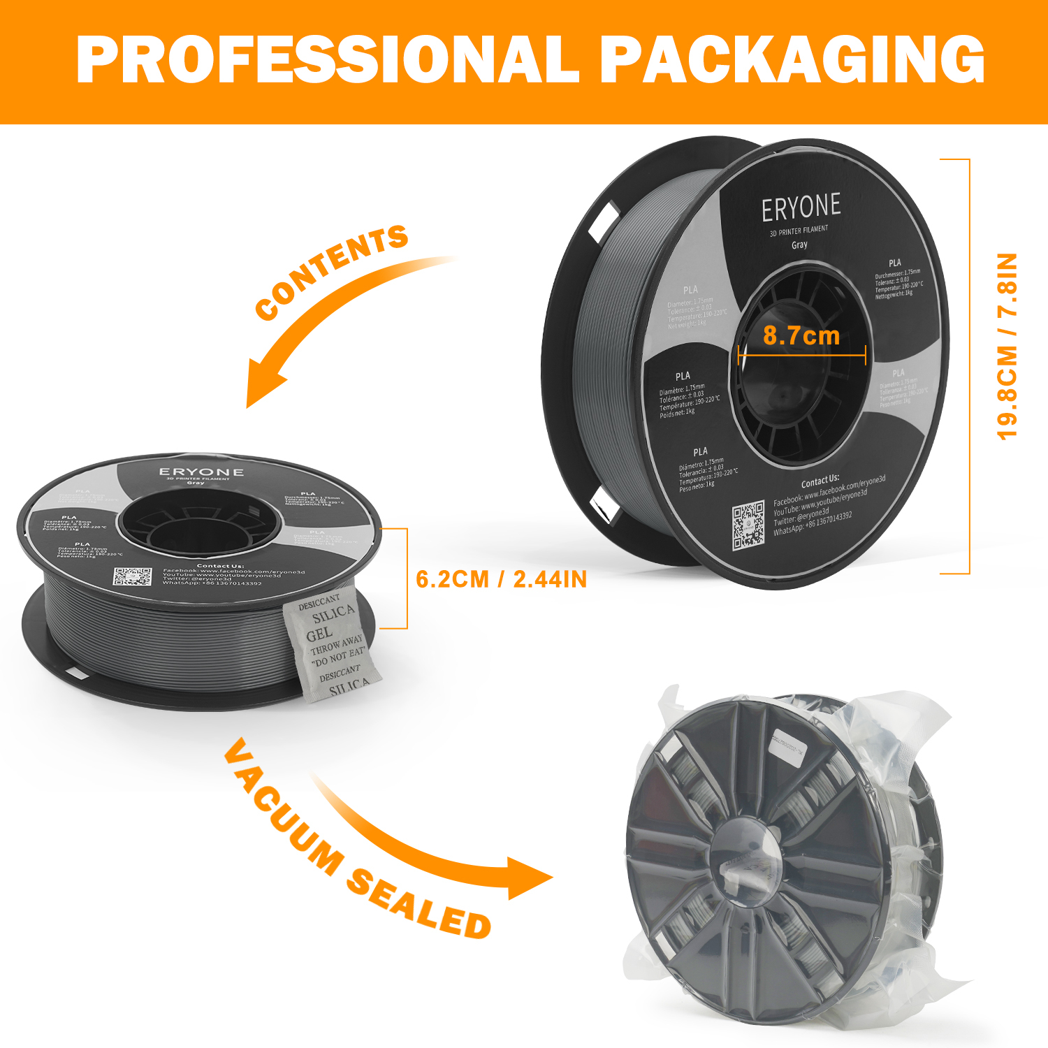 Eryone Standard PLA (Signal Grey)